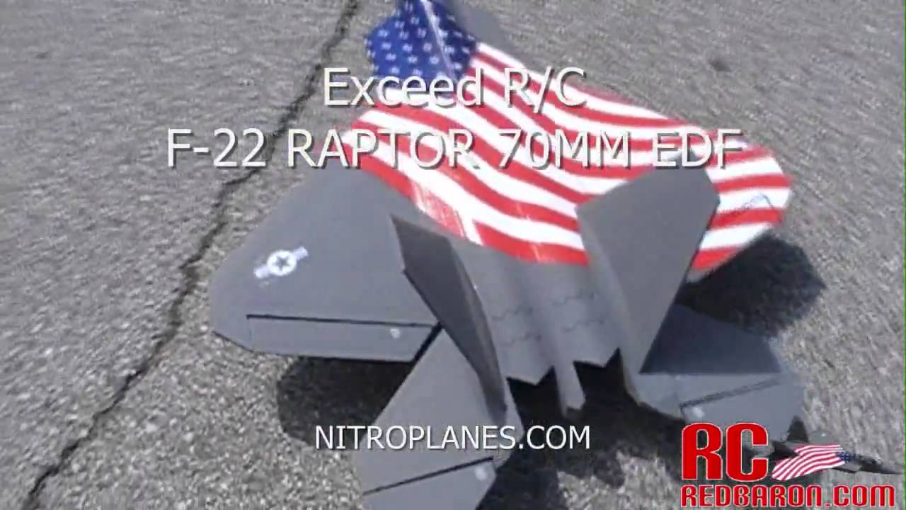 NITROPLANES F 22 PATRIOTIC RAPTOR EDF RTF JET FLIGHT AND REVIEW - YouTube