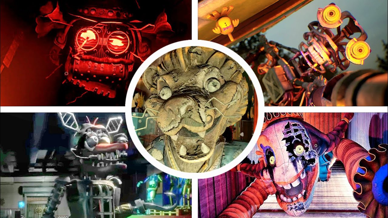 All Animatronics DEATH Cutscenes & Jumpscares + Secret Animatronics (4K ...