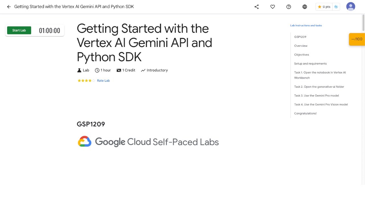 Qwiklabs Getting Started With The Vertex Ai Gemini Api And Python Sdk 4120