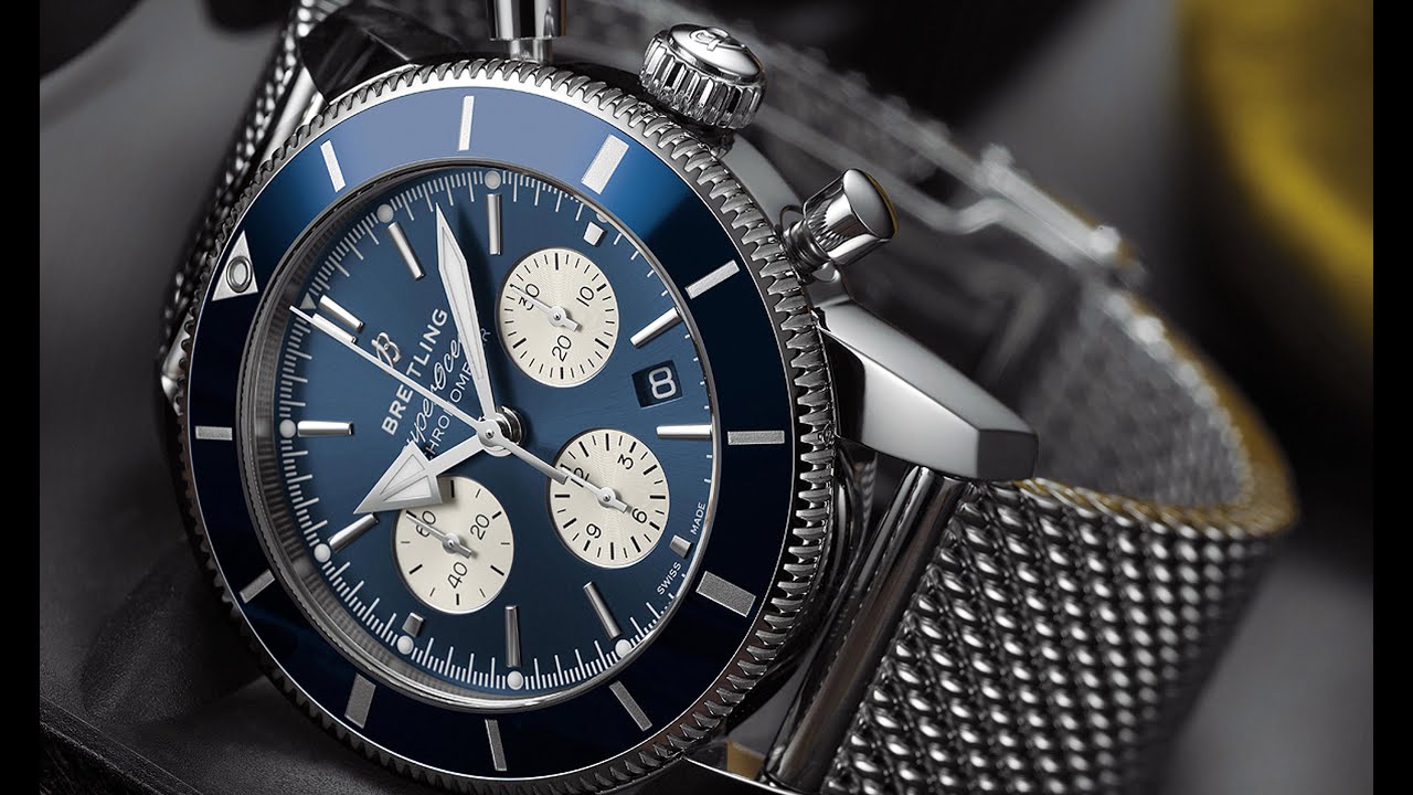 Breitling chronograph Mesh Chain watch. - YouTube