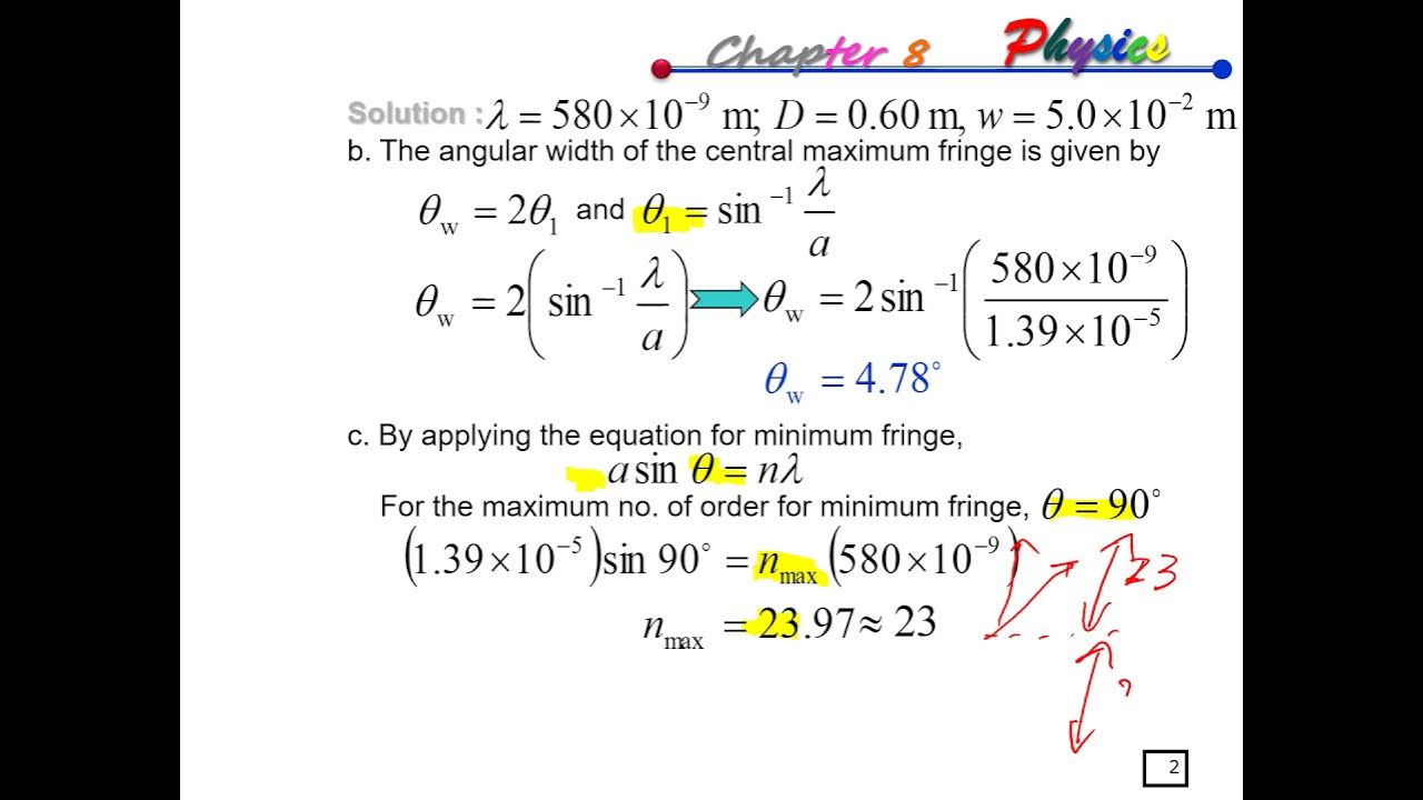 Problem Solving For Sinlge Slit and Diffraction Grating - YouTube