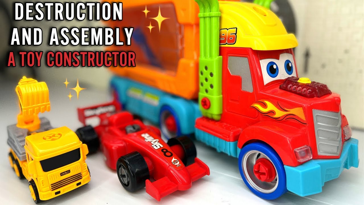 Destruction and assembly of a toy constructor// Разрушение и сборка ...