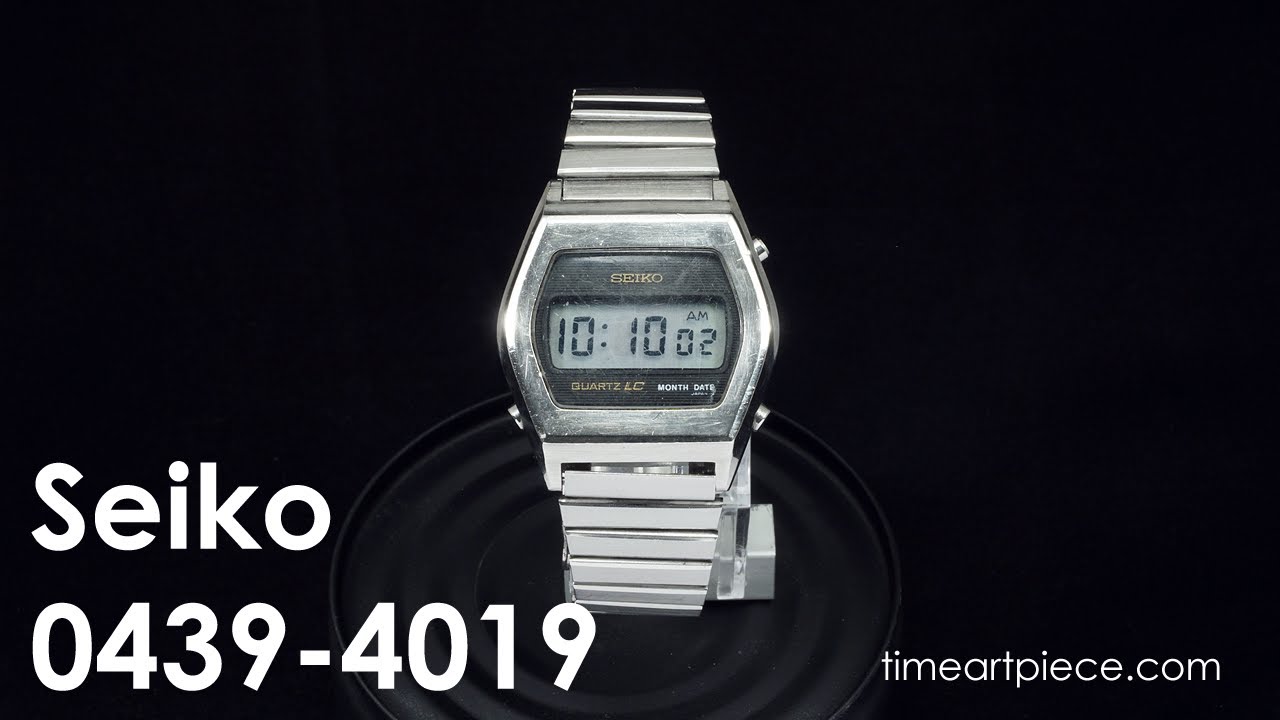 Seiko 0439-4019 Silver Vintage Digital Quartz Watch - YouTube