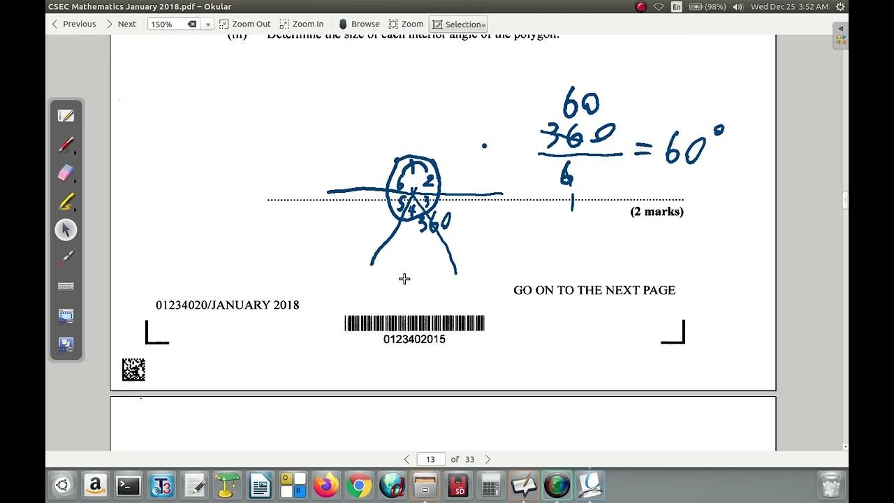 January 2018 Question 5 a CSEC Mathematics Past Paper Solution - YouTube
