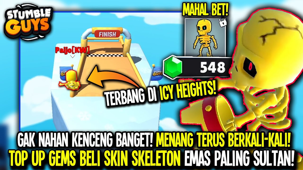 TOP UP Beli SKIN SKELETON Paling SULTAN di Stumble Guys! KENCENG Banget ...