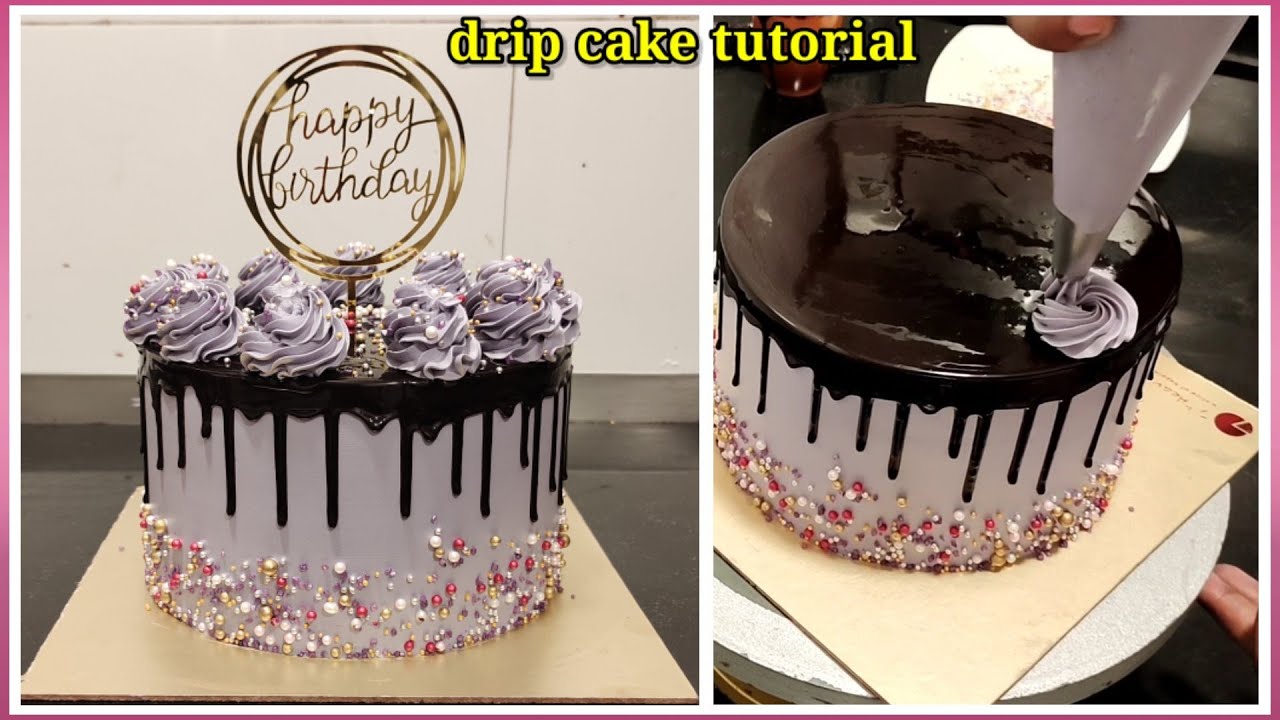birthday cake | chocolate drip cake design | birthday cake design ...