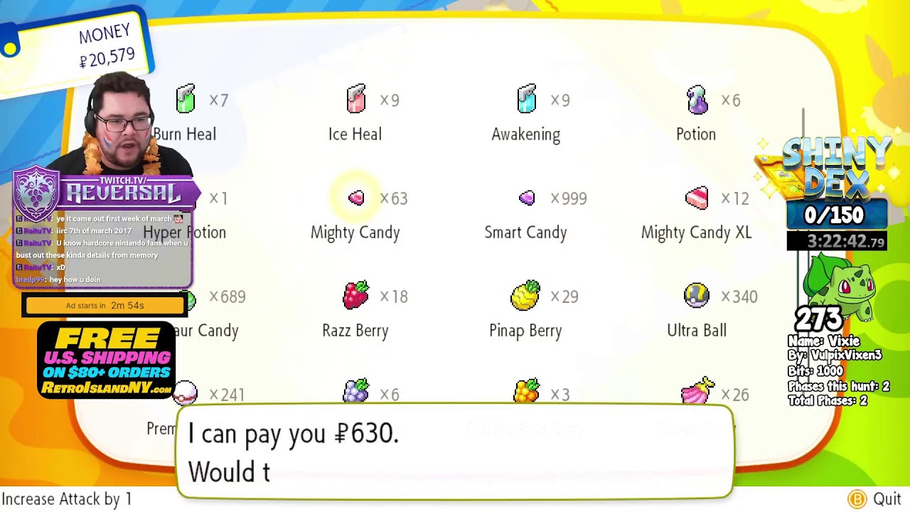 SHINY LIVING DEX IN LET'S GO! (Shiny Bulbasaur) - YouTube