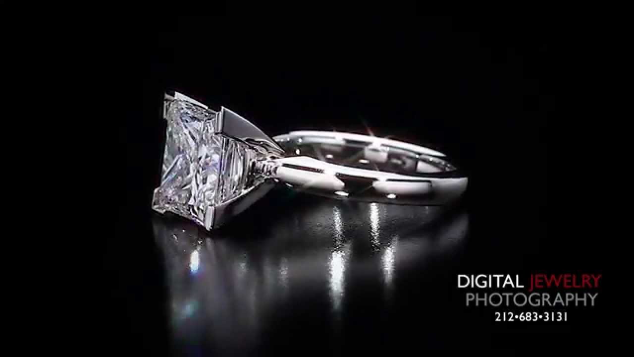 Princess Diamond Solitaire Ring Flyover 360 Video - YouTube