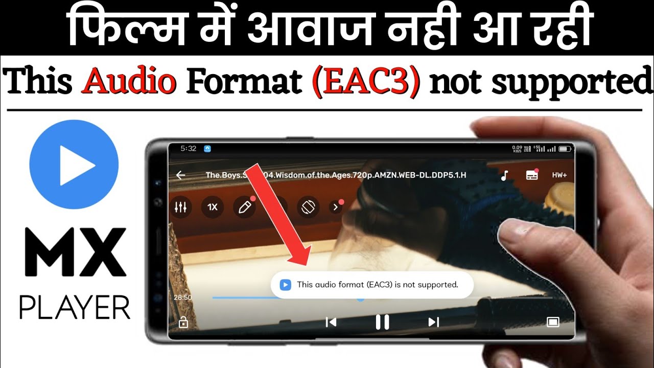 mx player eac3 audio not supported | this audio format (EAC3) is not supported | Masoom 1m - YouTube