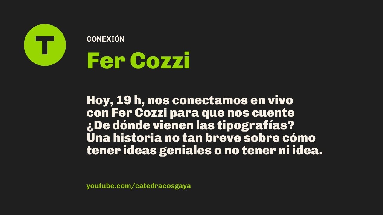 Conexión: Fer Cozzi - YouTube
