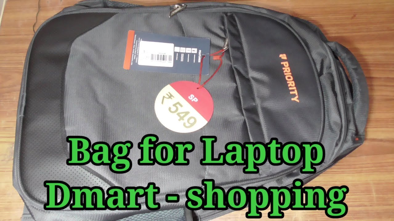 Bag for laptop lowest price at dmart shopping - YouTube