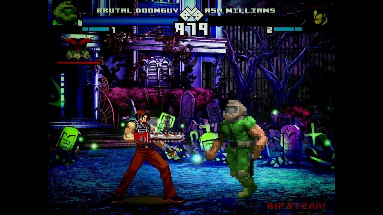 Mugen - Brutal Doomguy vs. Ash Williams - YouTube