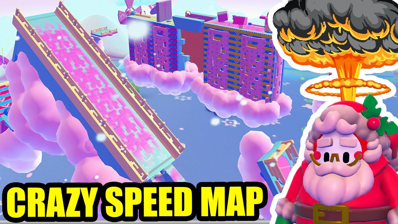 SUPER FAST Fall Guys Creative Winter Map - YouTube