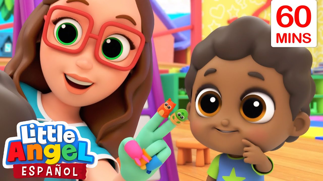 Familia dedo animal🦁🐘 Canciones Infantiles🎵 Para bebes | Little Angel y ...