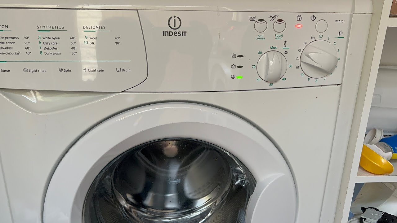 Indesit WIA101 - spin test after clean - YouTube