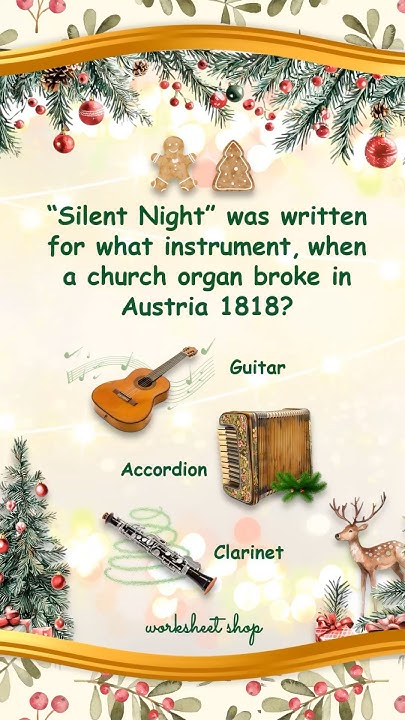 What Instrument Was Silent Night Originally Written For? Play Christmas ...