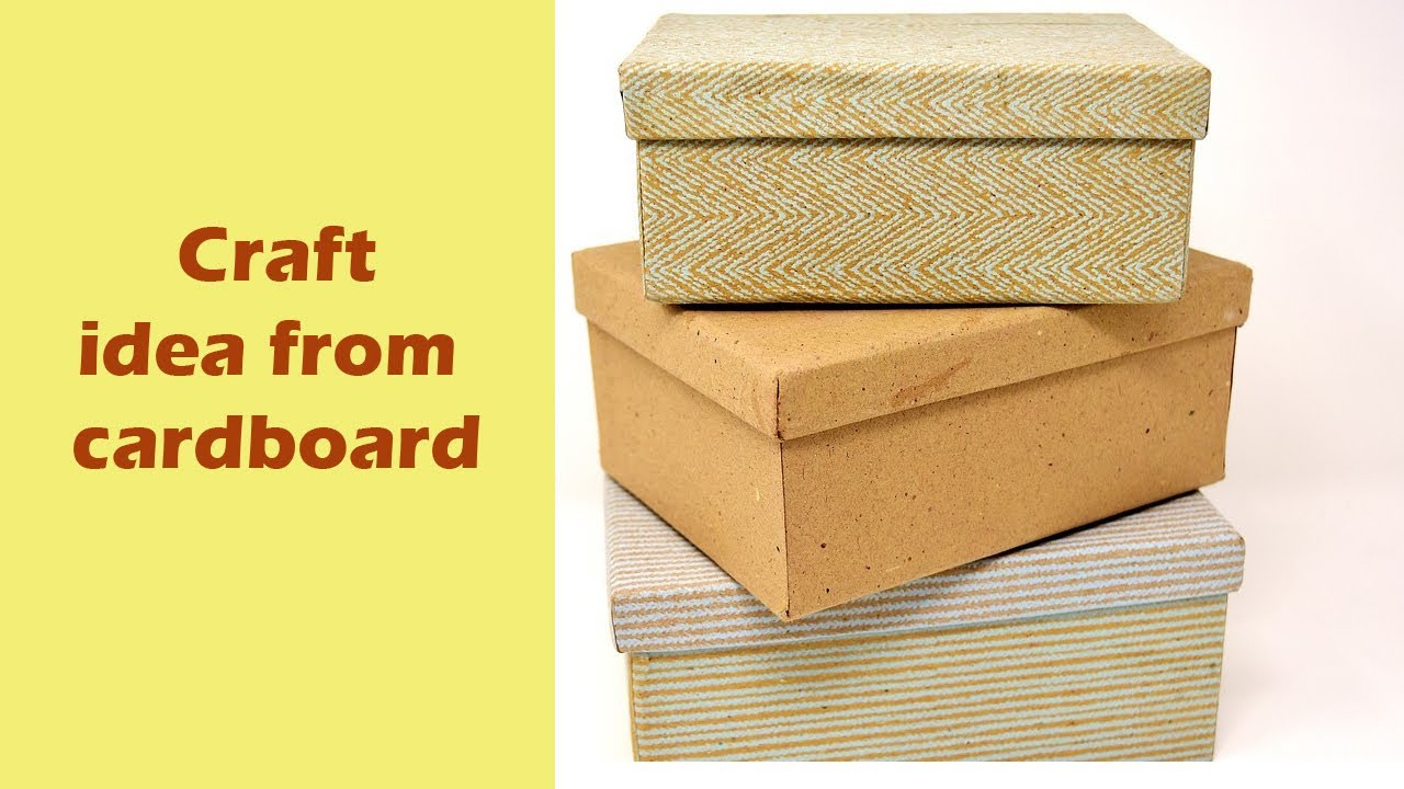Easy cardboard art and craft - YouTube
