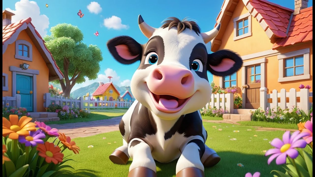 Baby Cow Say Moo Moo Moo | Cute Cow Song for Toddlers | Fun Farm Animal ...