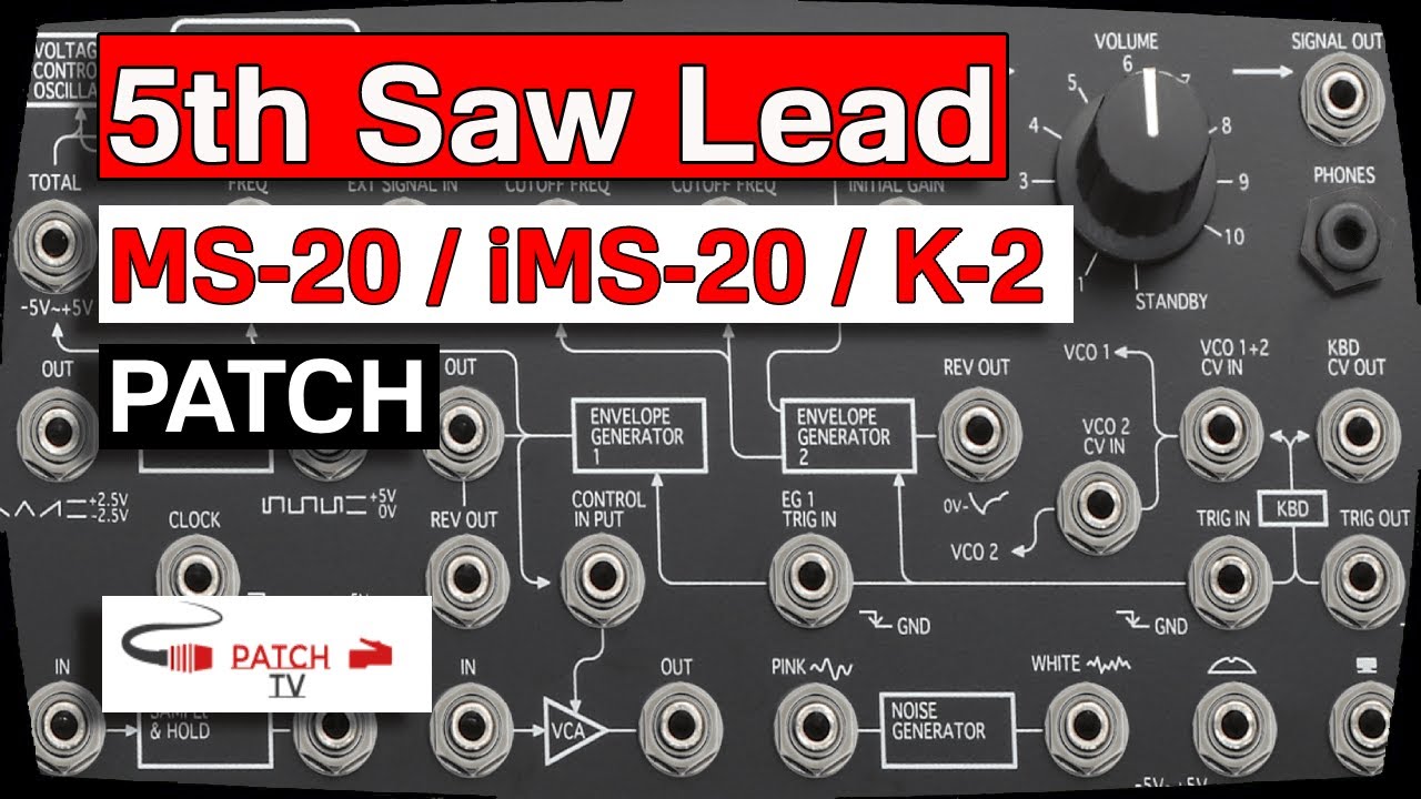 ° 5th Saw Lead ° Patch For Korg MS-20 (Mini, iMS-20 or Behringer K-2 ...