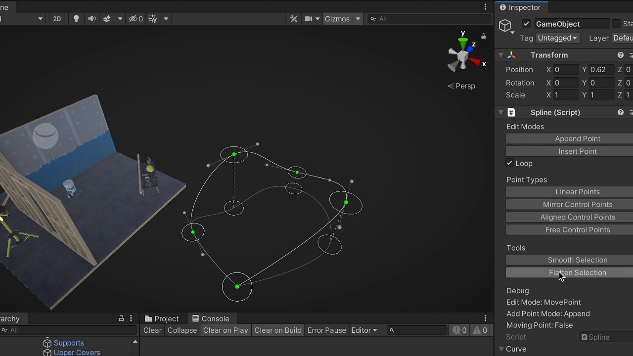 Spline tool demo. Multi point selection and flatten tool. - YouTube