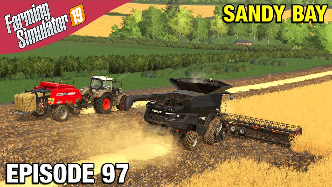 FINAL HARVEST IN FULL SWING Farming Simulator 19 Timelapse - Sandy Bay ...