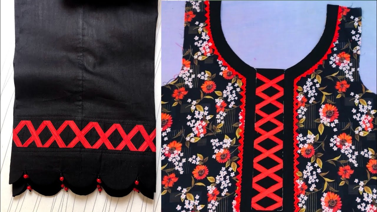 neck and trouser design | galy or trouser ka design | neck design with ...