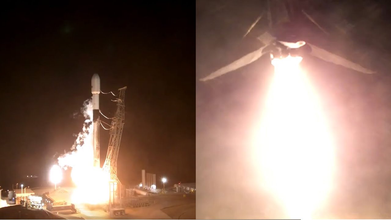 Falcon 9 launches SARah-2 & SARah-3 and Falcon 9 first stage landing ...