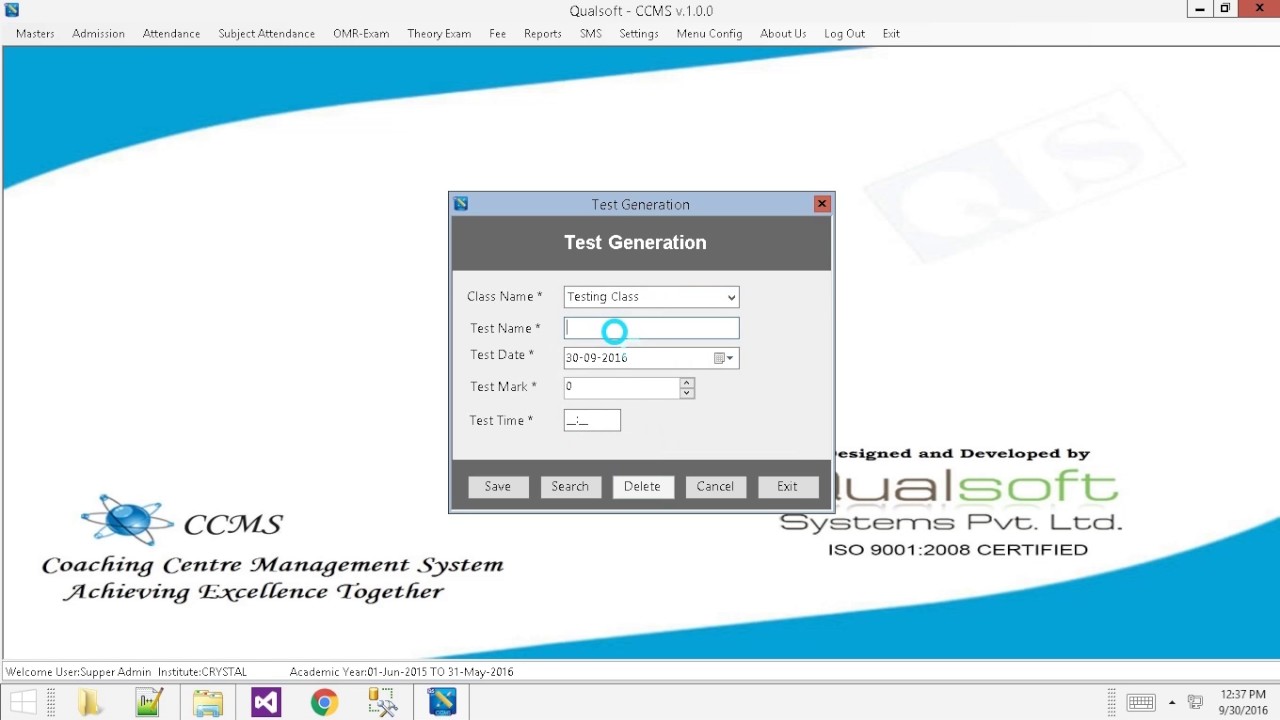 CCMS Creating Test - YouTube