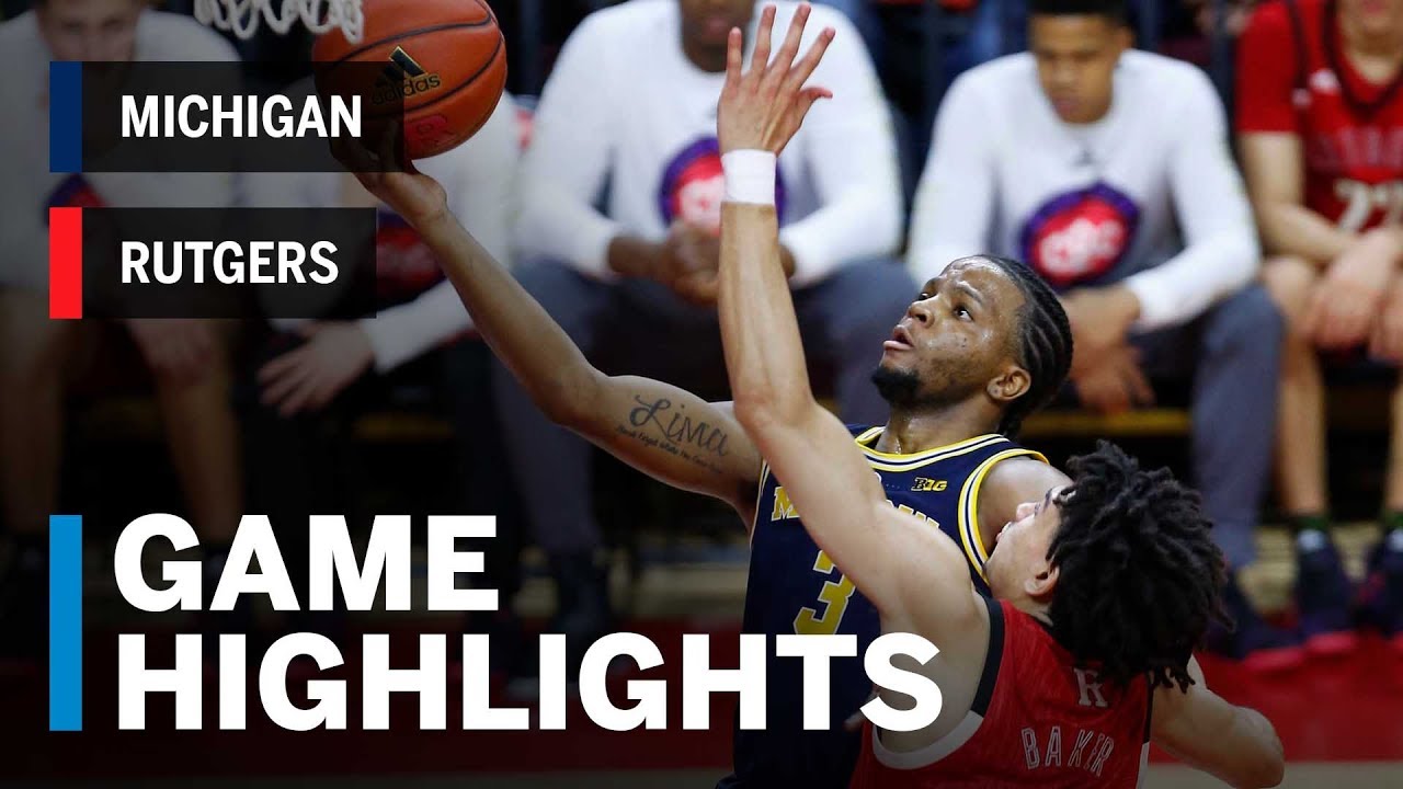 Highlights: Michigan at Rutgers | Big Ten Basketball - YouTube