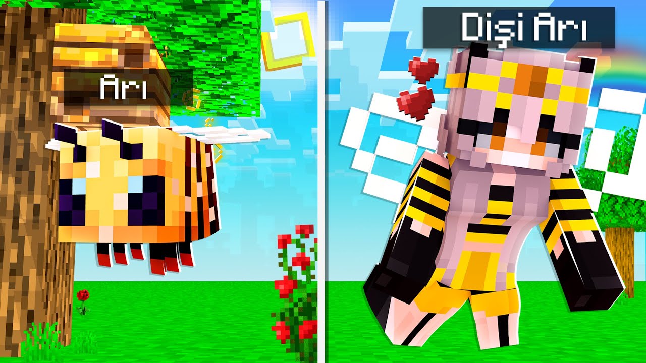 DİŞİ MOBLARA DÖNÜŞEREK MİNECRAFT OYNAMAK! - Minecraft - YouTube