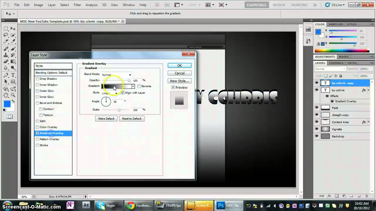 How To Make A Simple Youtube Background With Photoshop CS5 - YouTube