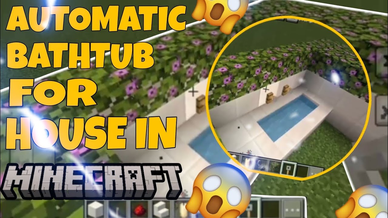 Automatic Bathtub 🛀 In Minecraft,Very Easy 😎 Tutorial,#minecraft - YouTube