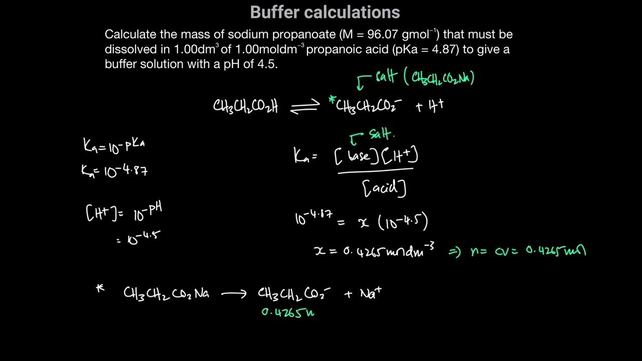 5.06 Acidic buffers | A2 Calculations | A Level Chemistry - YouTube