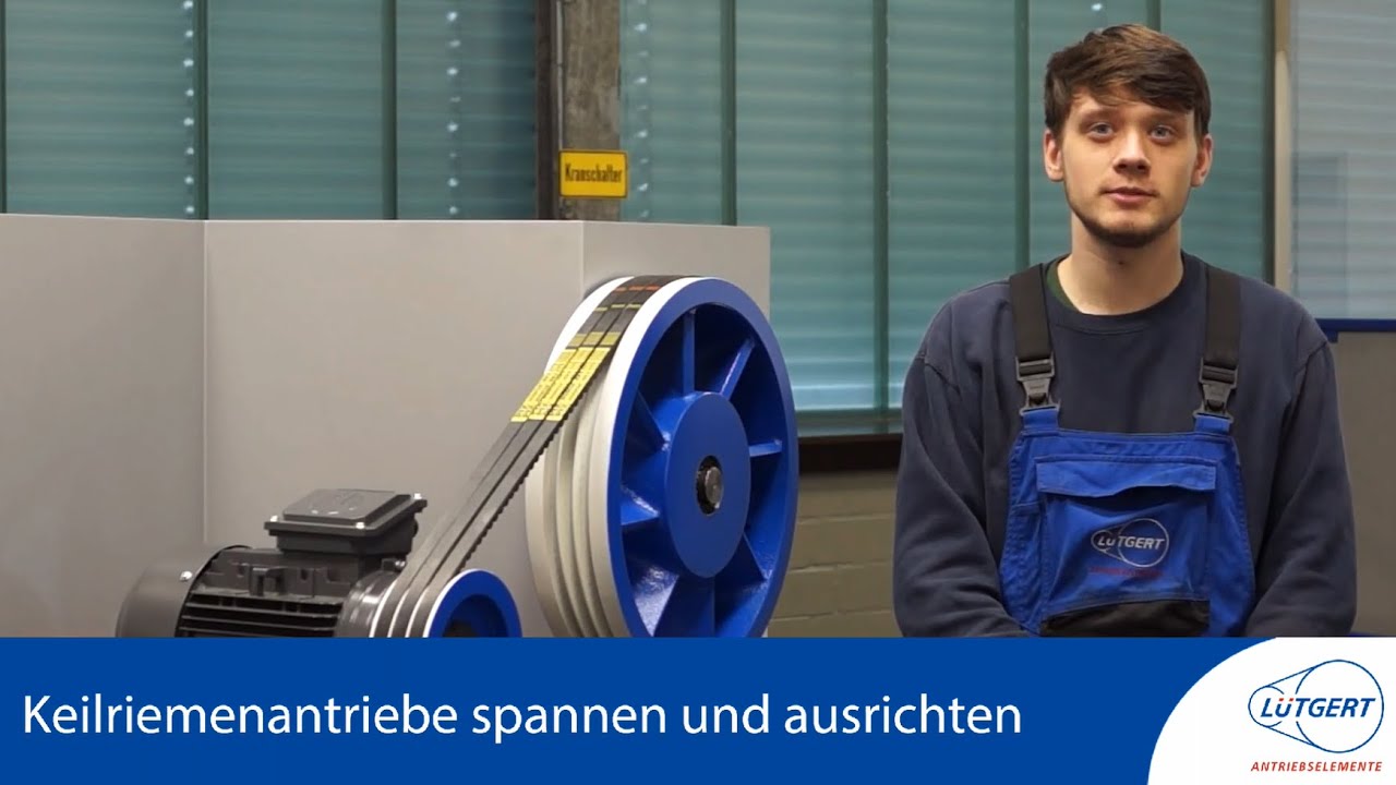 Keilriemenantriebe spannen und ausrichten - YouTube