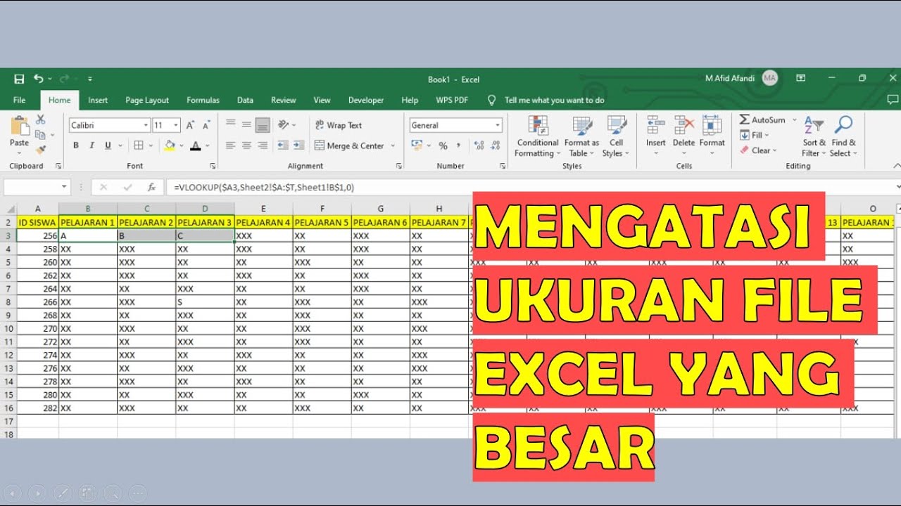 MENGATASI UKURAN FILE EXCEL YANG BESAR YouTube