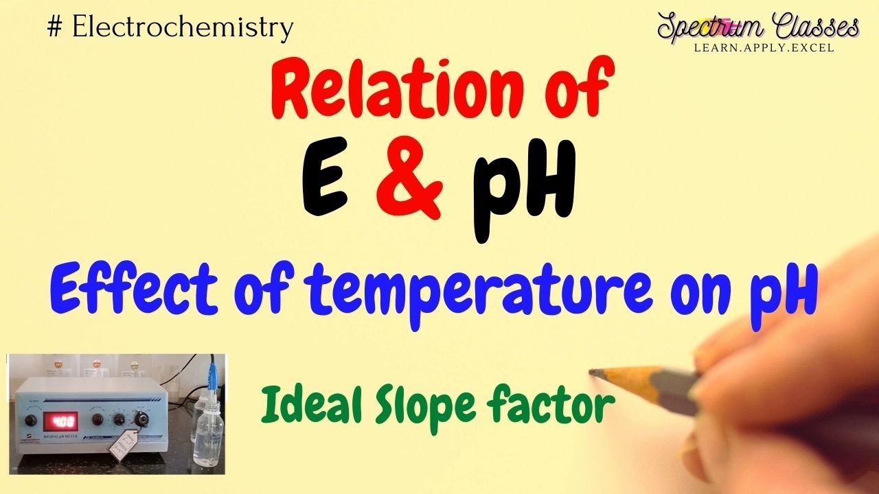 Relation between pH and electrode potential (E)|Effect of temperature ...