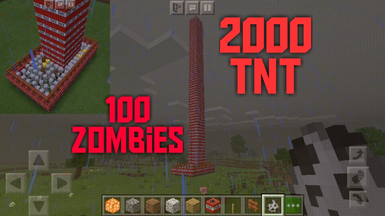 100 skeleton zombie kill with 2000 TNT blast - YouTube