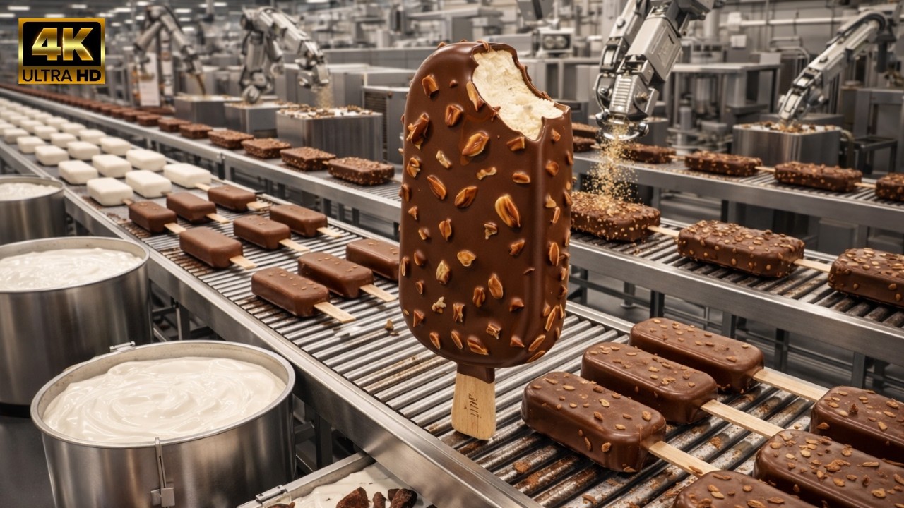 Inside a Magnum Ice Cream Factory: From Fresh Cream to Chocolate Bar ...