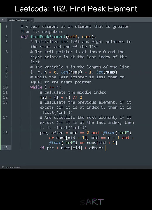 Leetcode 162. Find Peak Element in Python | Python Leetcode | Python Coding Tutorial | Python ...