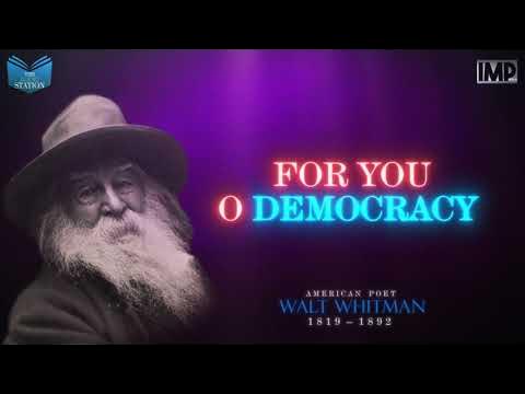 For You O Democracy | by Walt Whitman | Episode - 23 | INDUS Audio ...