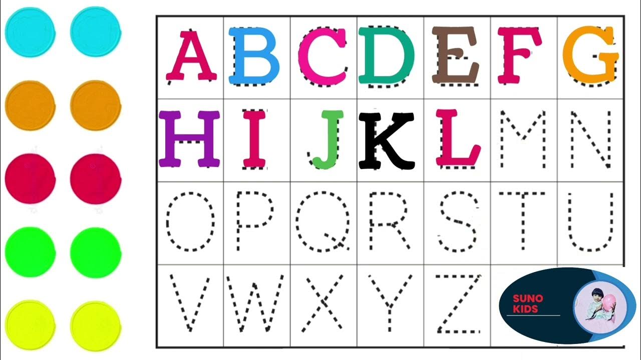 ABCD। abcd। Colourful Alphabets। एबीसीडी। #sunokids - YouTube