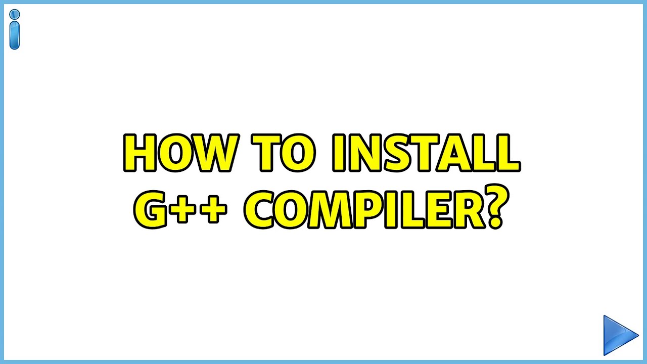 Ubuntu: How to install g++ compiler? - YouTube