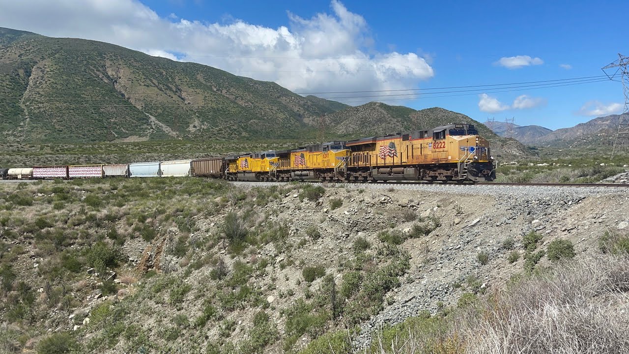 Majestic Union Pacific Manifest Climbs The Blue Cut Cajon Pass Grade ...