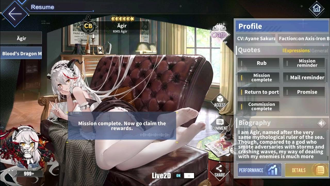 Azur Lane: Ägir L2D Skin [Iron Blood's Dragon Maid] (Black Friday Akashi's Fire Sale 2022) - YouTube