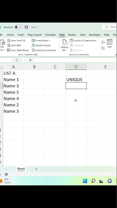 Extracting Unique List from Another List - YouTube