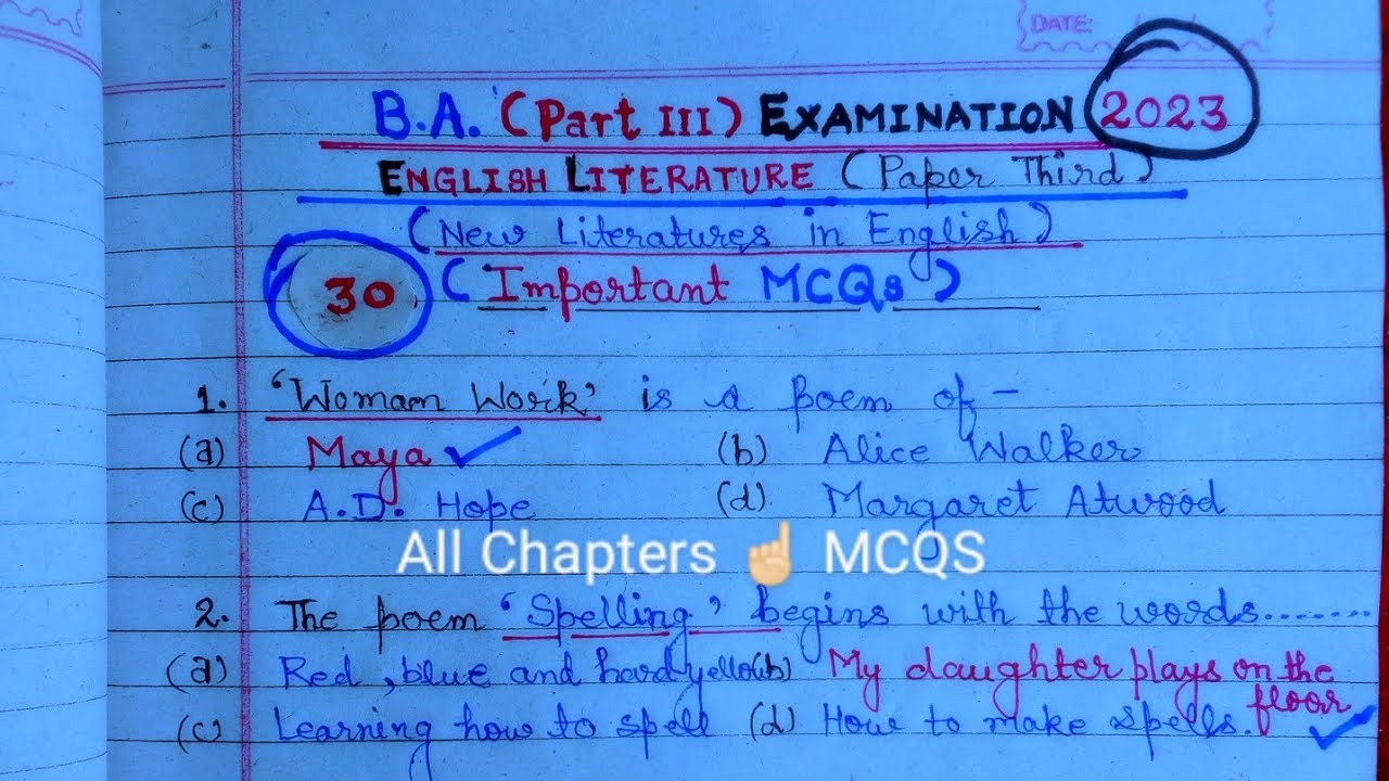 BA 3rd Year English Literature Important Objective Questions BA Third ba-3rd-year-english-literature-important-objective-questions-ba-third