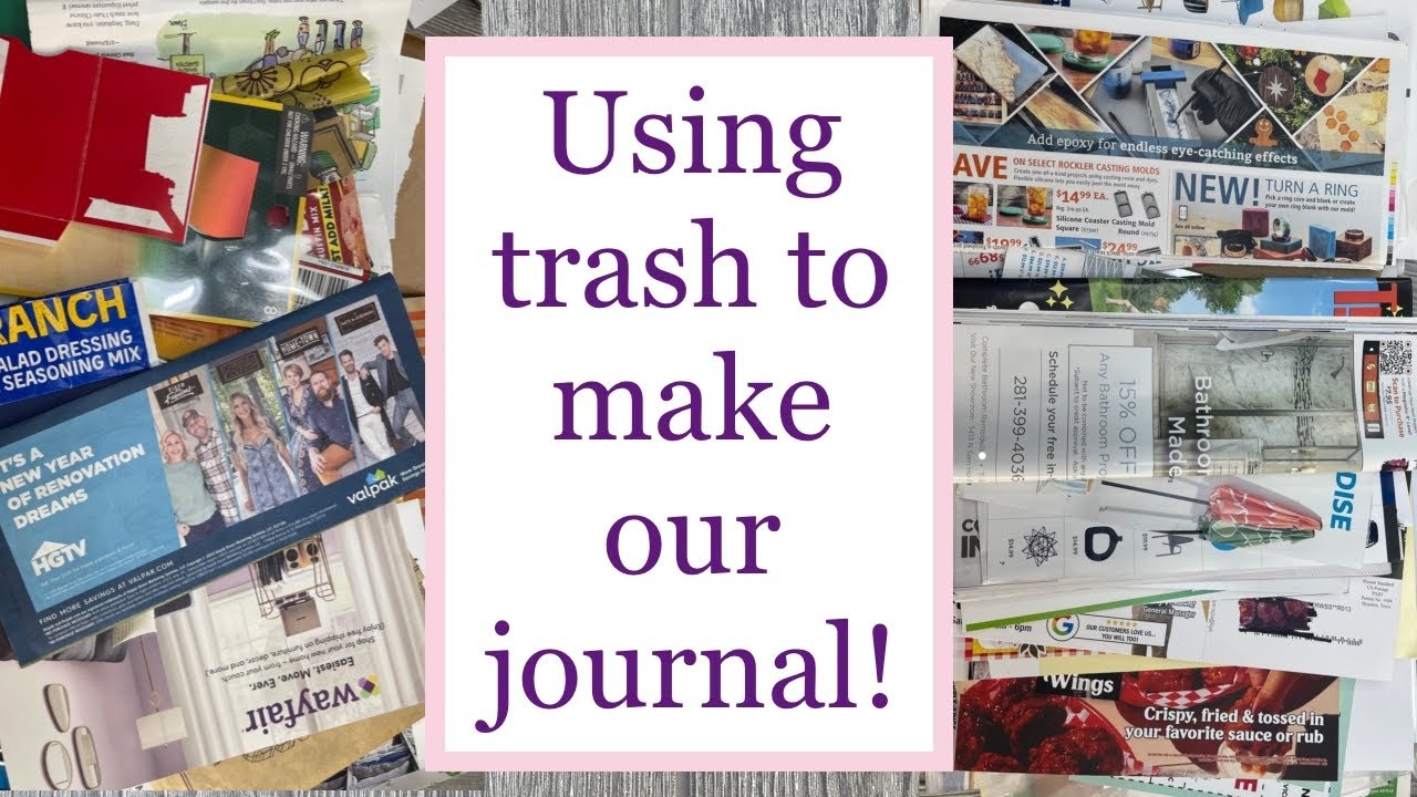 Let’s make an old school junk journal! 😁 Using trash to make a journal ...