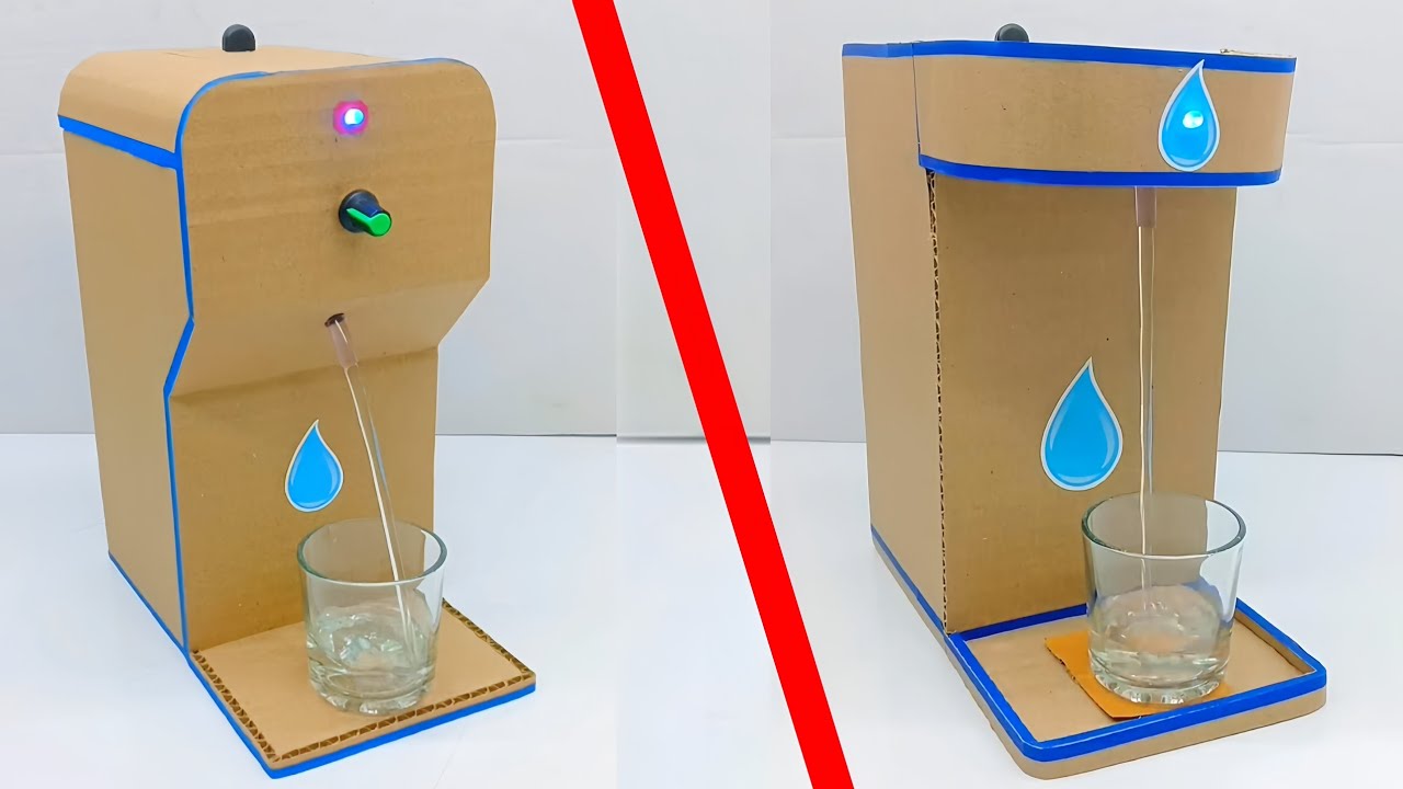 DIY Automatic Water Dispenser Machine Using Cardboard | Easy Homemade ...