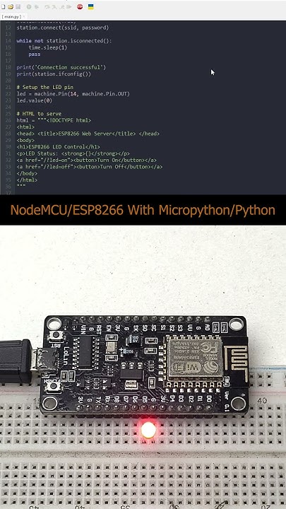 Nodemcu Esp8266 Led On Off Wirelessly Switch Using MicroPython - YouTube