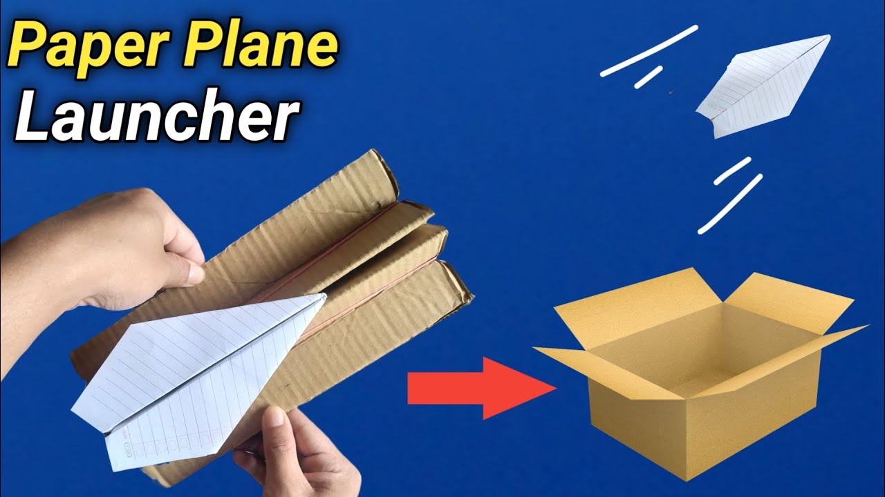 Paper Plane Launcher Rubber Band - Paper Airplane Launcher Tutorial ...